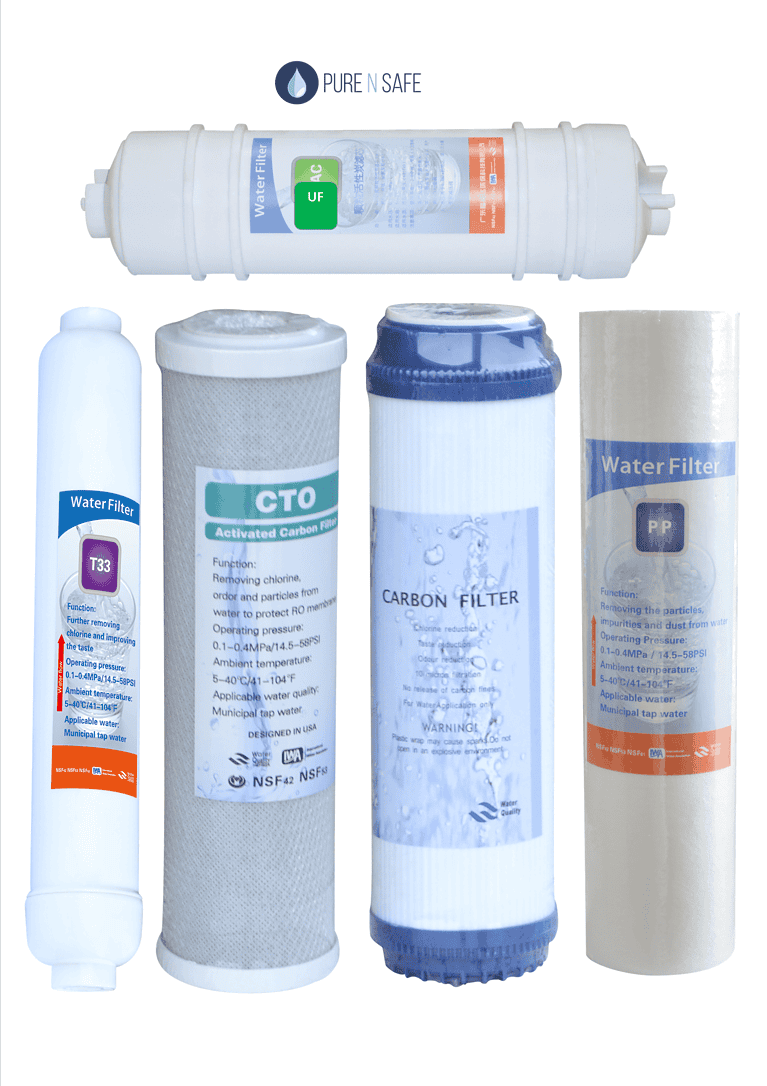 UF 5 Stage Water Filter Cartridge Set - Pure N Safe